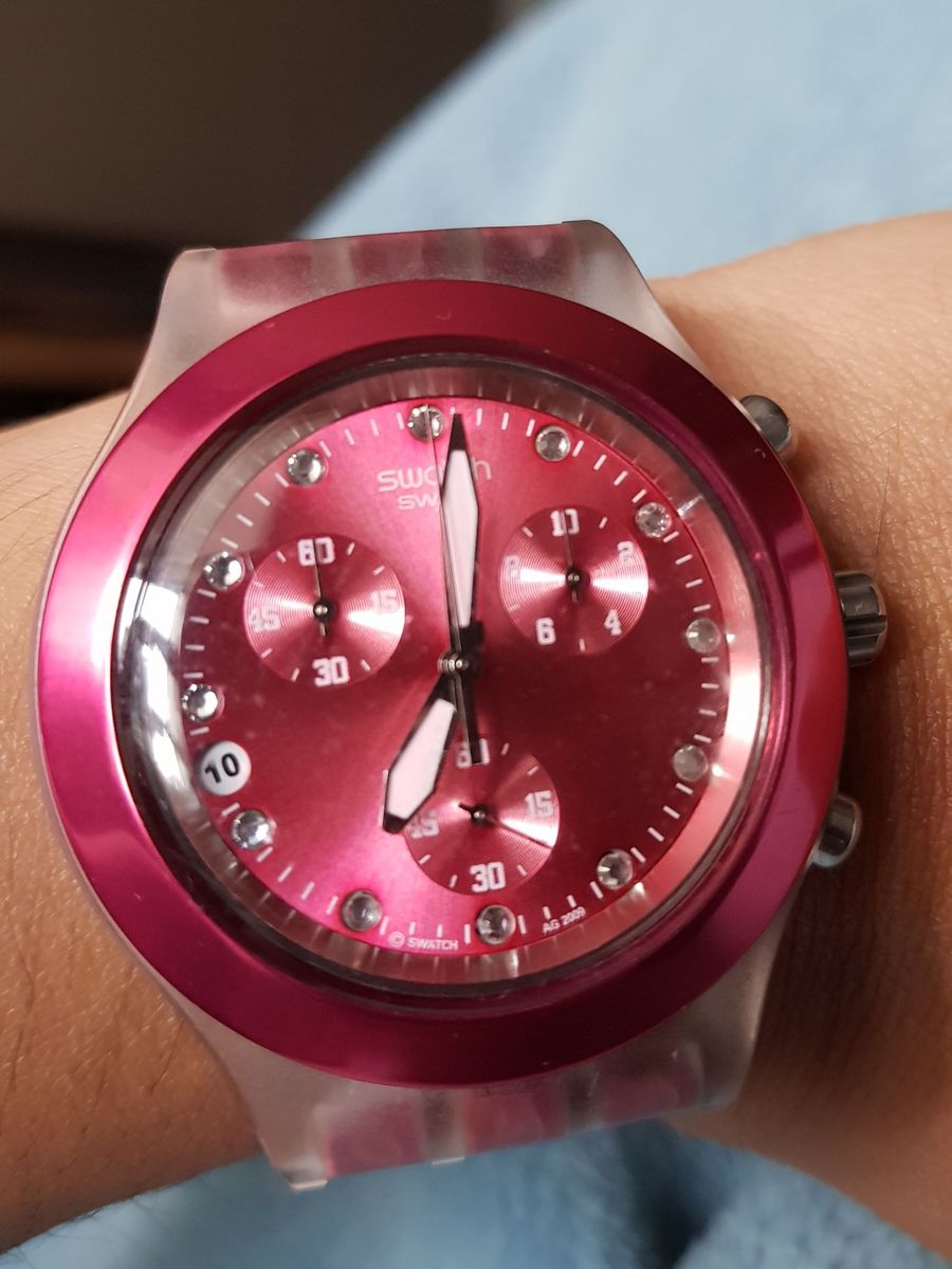 Pink Hours | Relógio Feminino Swatch Usado 26294022 | enjoei