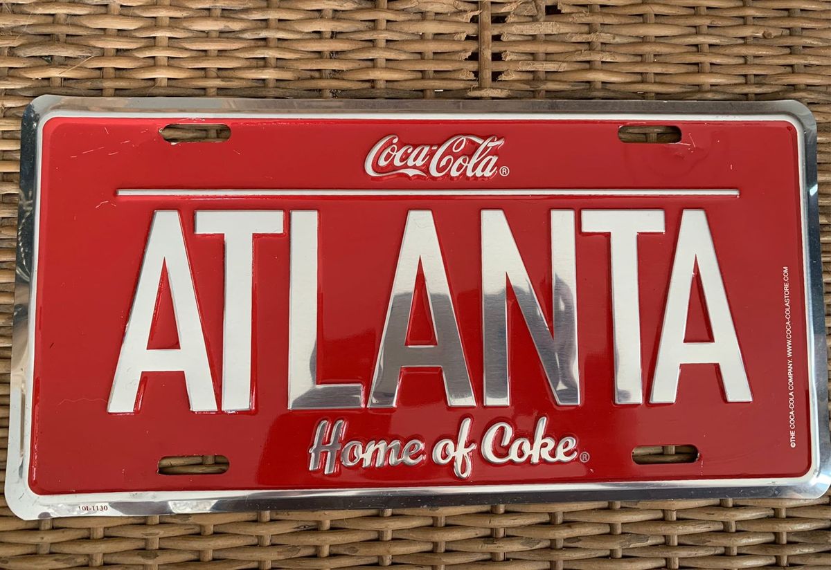 Placa Atlanta Coca Cola | Item de Decoração Coca Cola Atlanta Usado ...