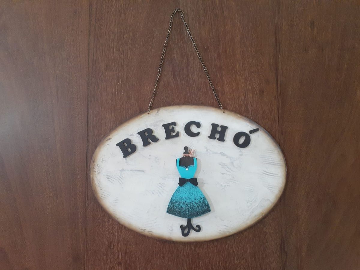 Placa Brechó | Cacareco Usado 62483736 | enjoei