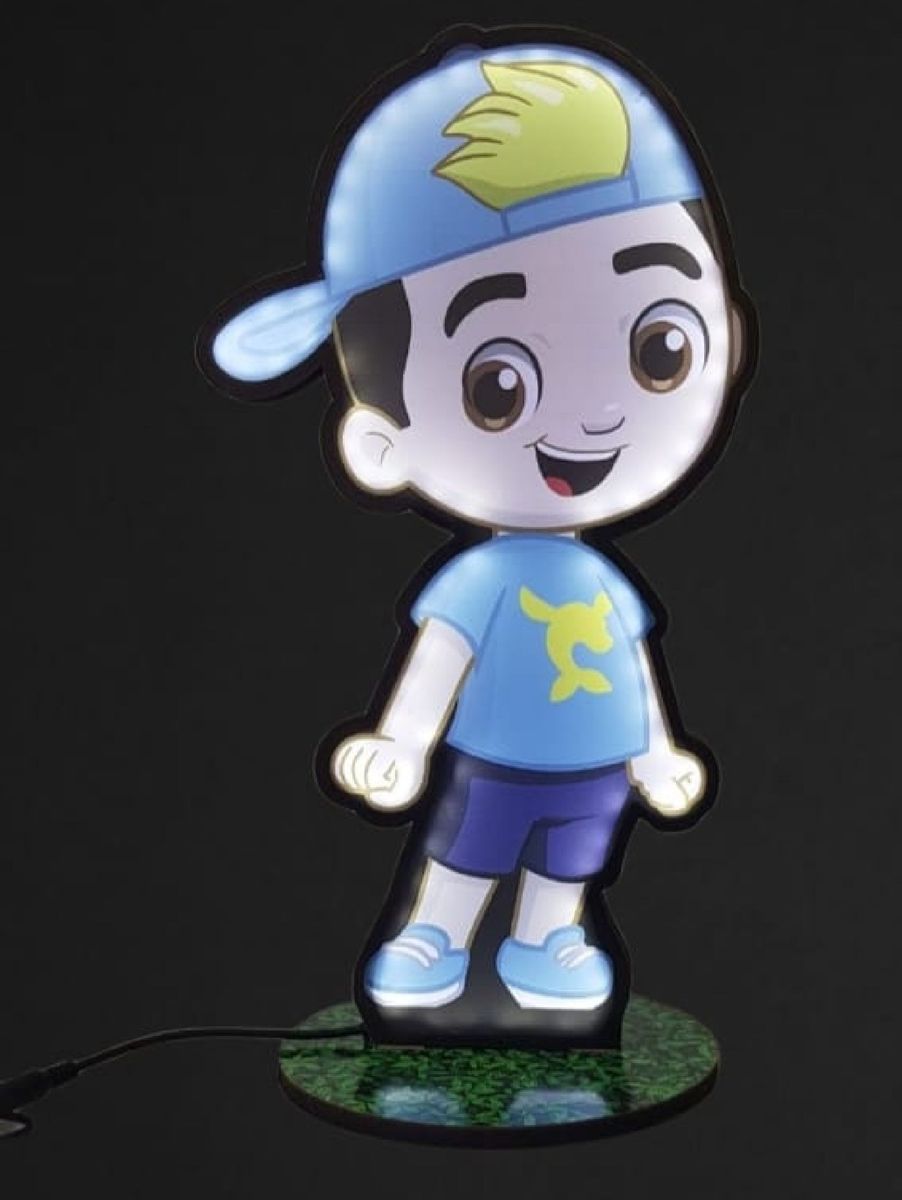 Placa Led Lucas Neto Mdf Abajur | Item Infantil Nunca Usado 61042902 ...