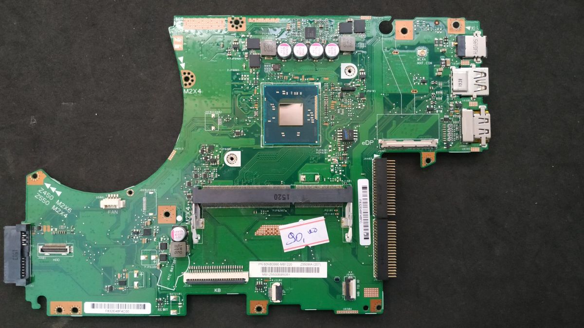 Placa Mae Asus Z550-ma com Defeito | Computador Notebook Asus Usado ...