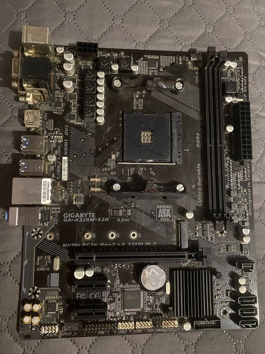 Placa Mãe Gigabyte A320 S2h | Computador Desktop Gigabyte Usado ...