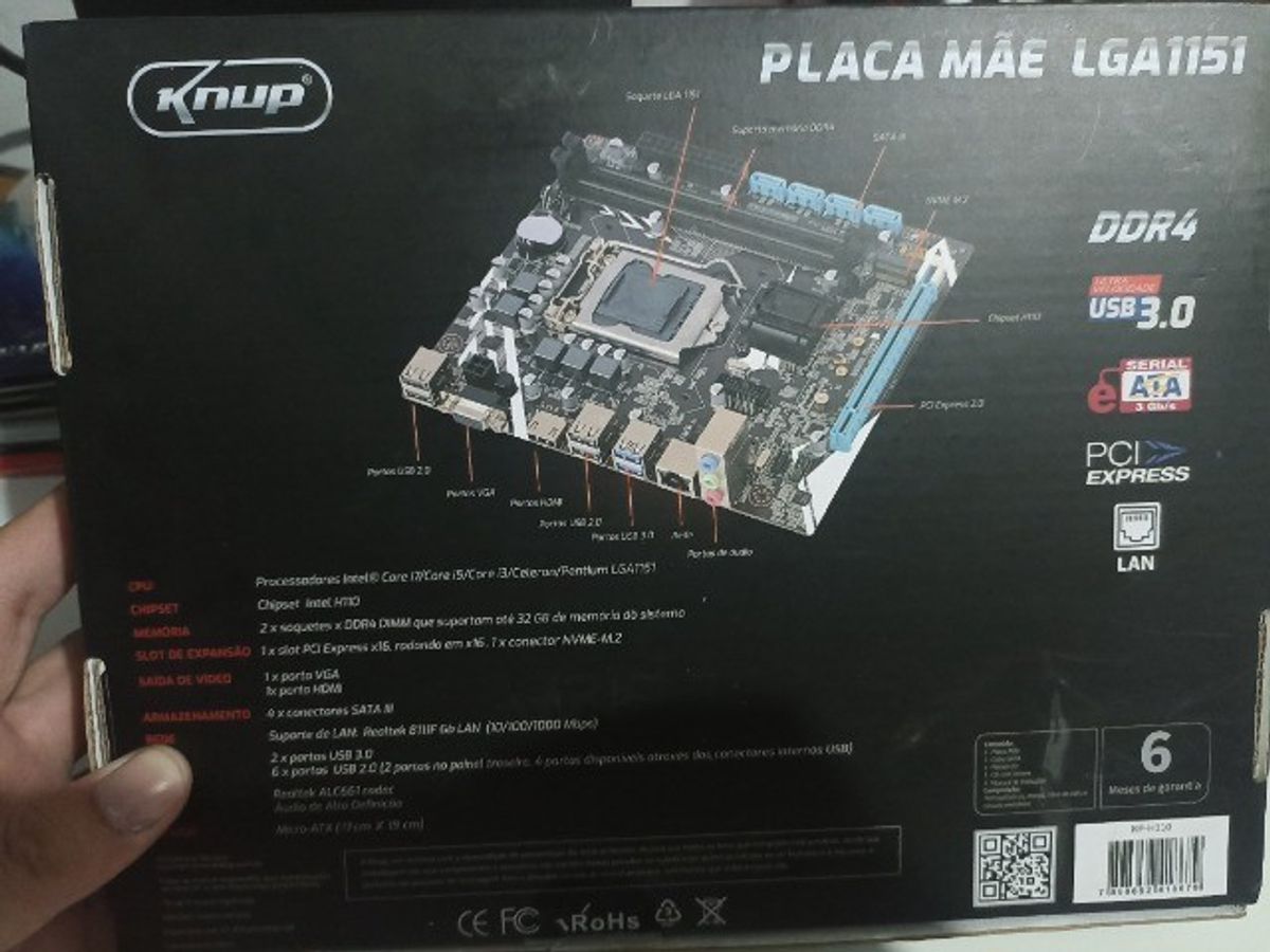 Placa Mãe Intel 1151 Knup-h110 | Computador Desktop Knup Nunca Usado 81717587 | enjoei