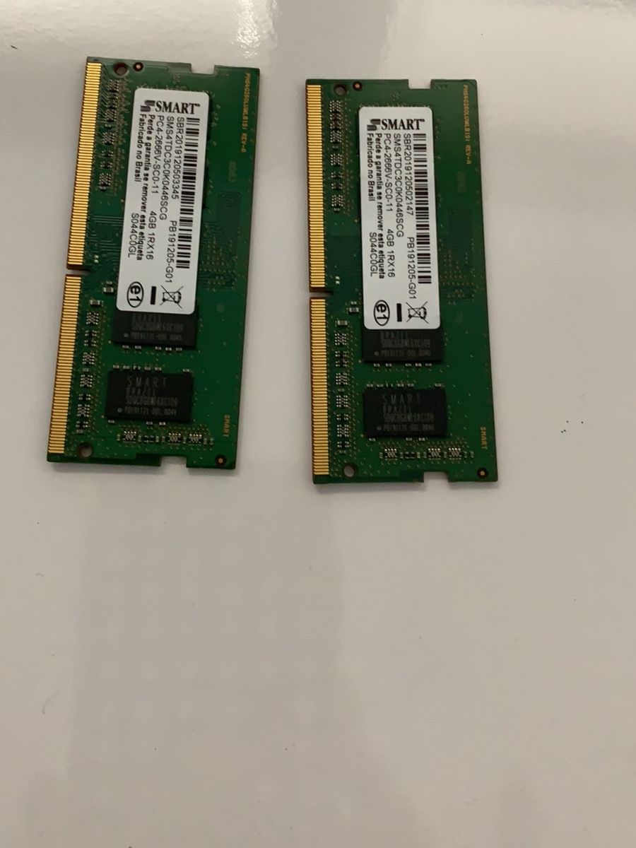 Placa Memoria Ram 4 Gigabytes, Duas Unidades | Computador Notebook ...
