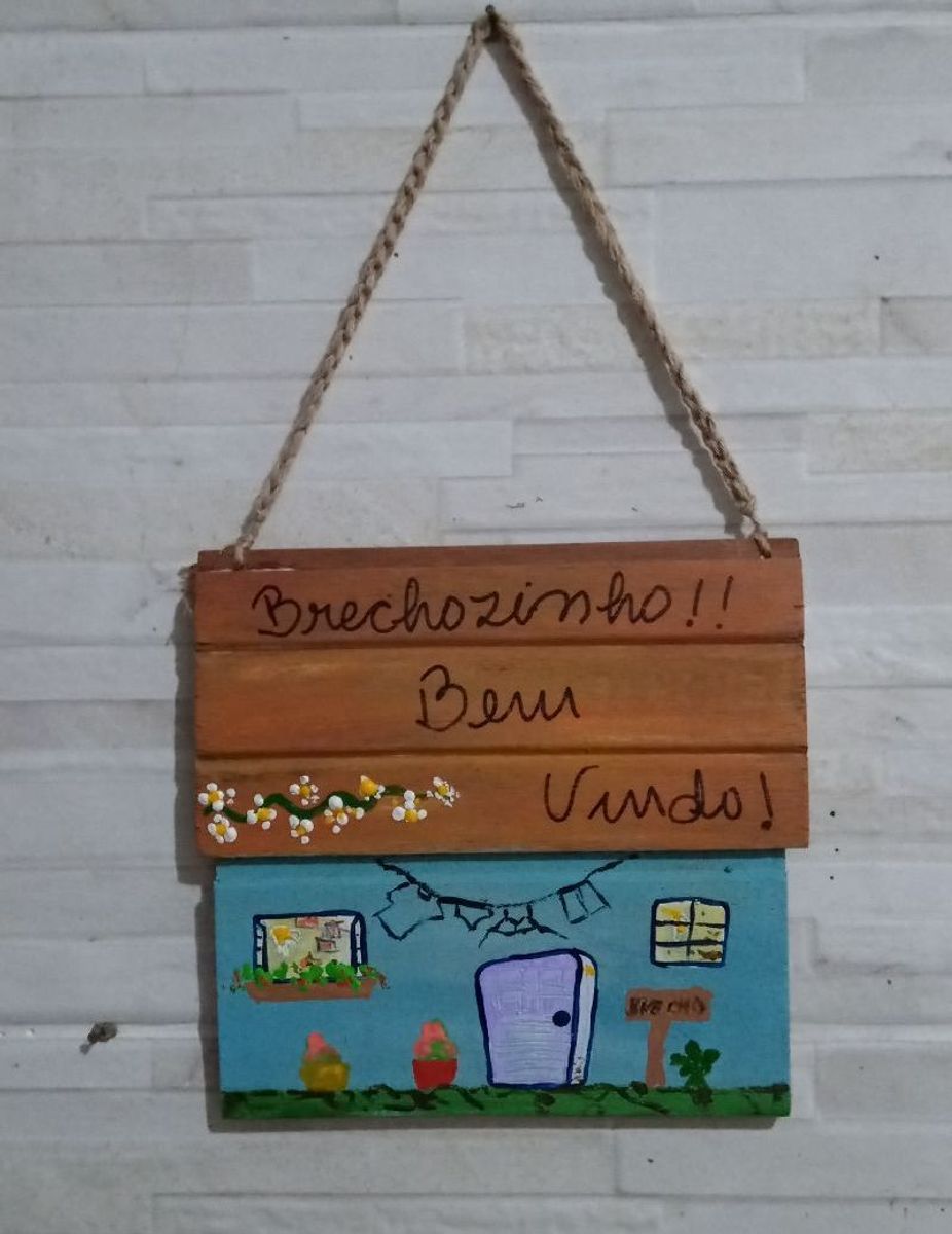 Placa Personalizada para Brechó | Item de Decoração Nunca Usado ...