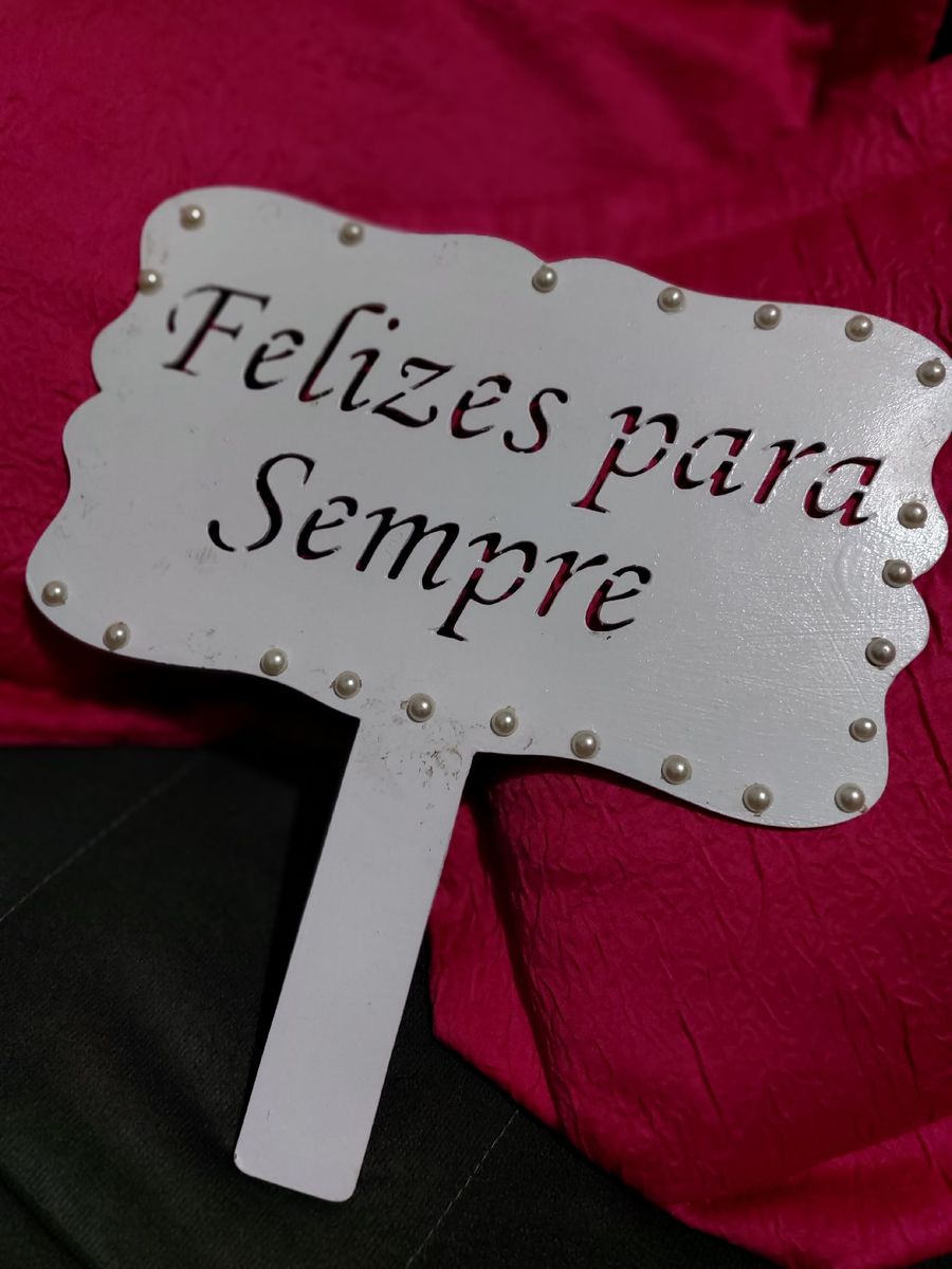 Plaquinha Felizes para Sempre! | Roupa de Casamento Feminina Artesanato ... Plaquinha Felizes para Sempre! | Roupa de Casamento Feminina Artesanato ...
