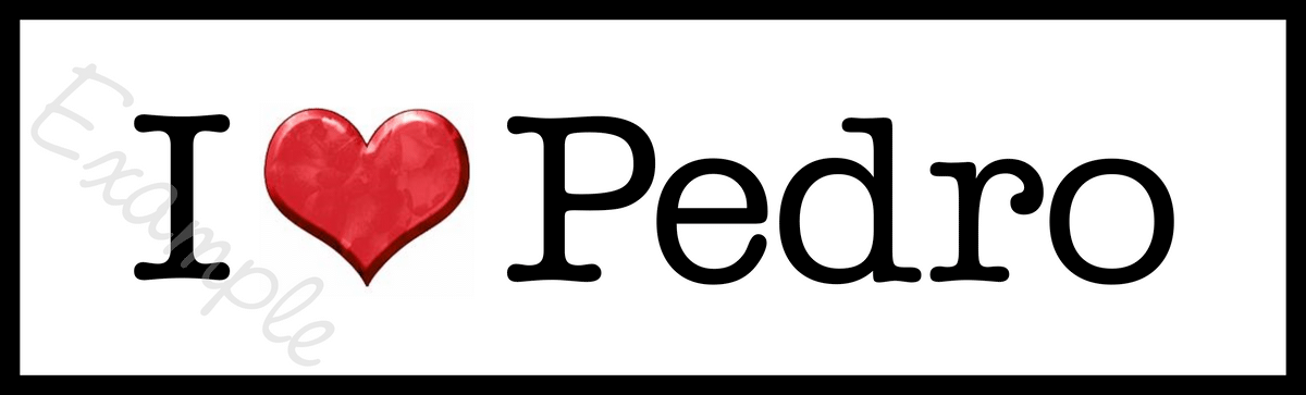 ~ Plaquinha I Love Pedro ~ | Item de Decoração Arte & Design Anna ...