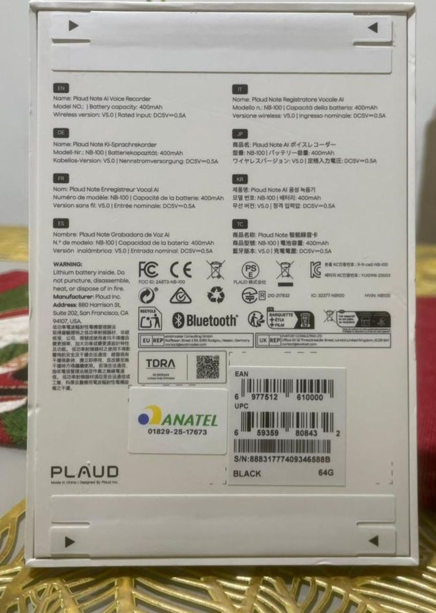 Plaud Note | Item Info & Eletro Plaud Not Nunca Usado 134545977 | enjoei