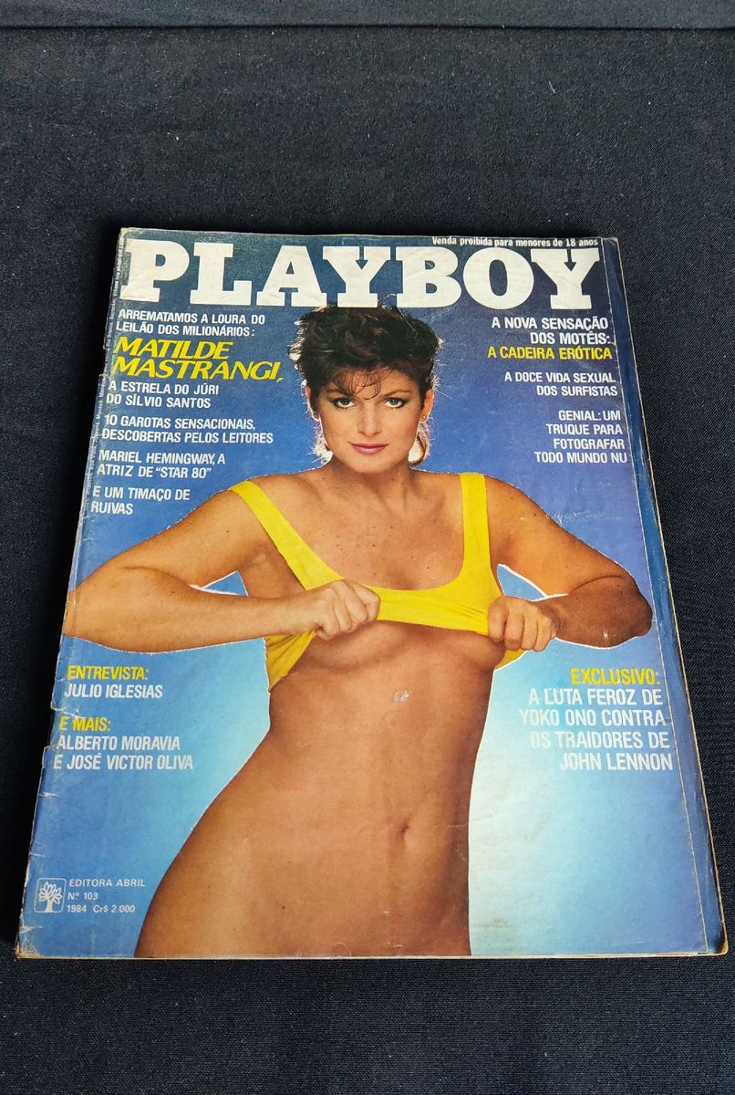Playboy 1984 N103 Matilde Mastrangi | Livro Playboy Usado 117679431 | enjoei