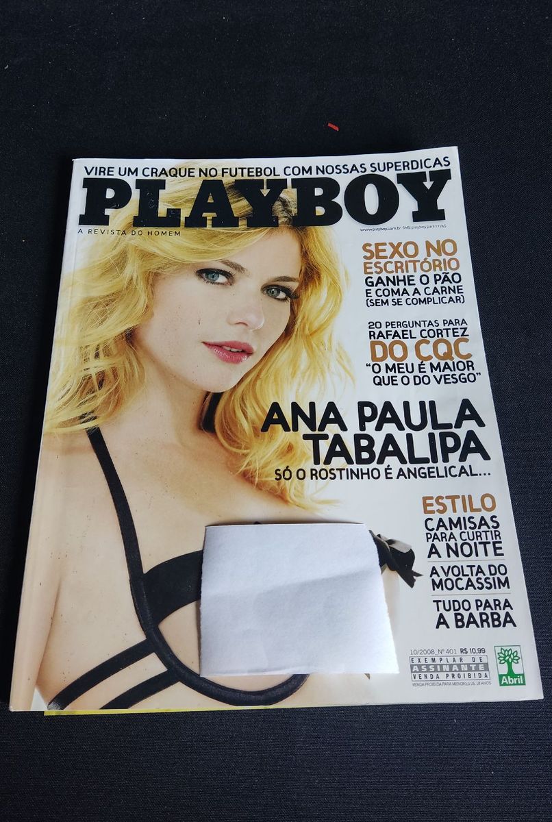 Playboy Outubro 2008 N401 Ana Paula Tabalipa | Livro Playboy Usado 117549690 | enjoei