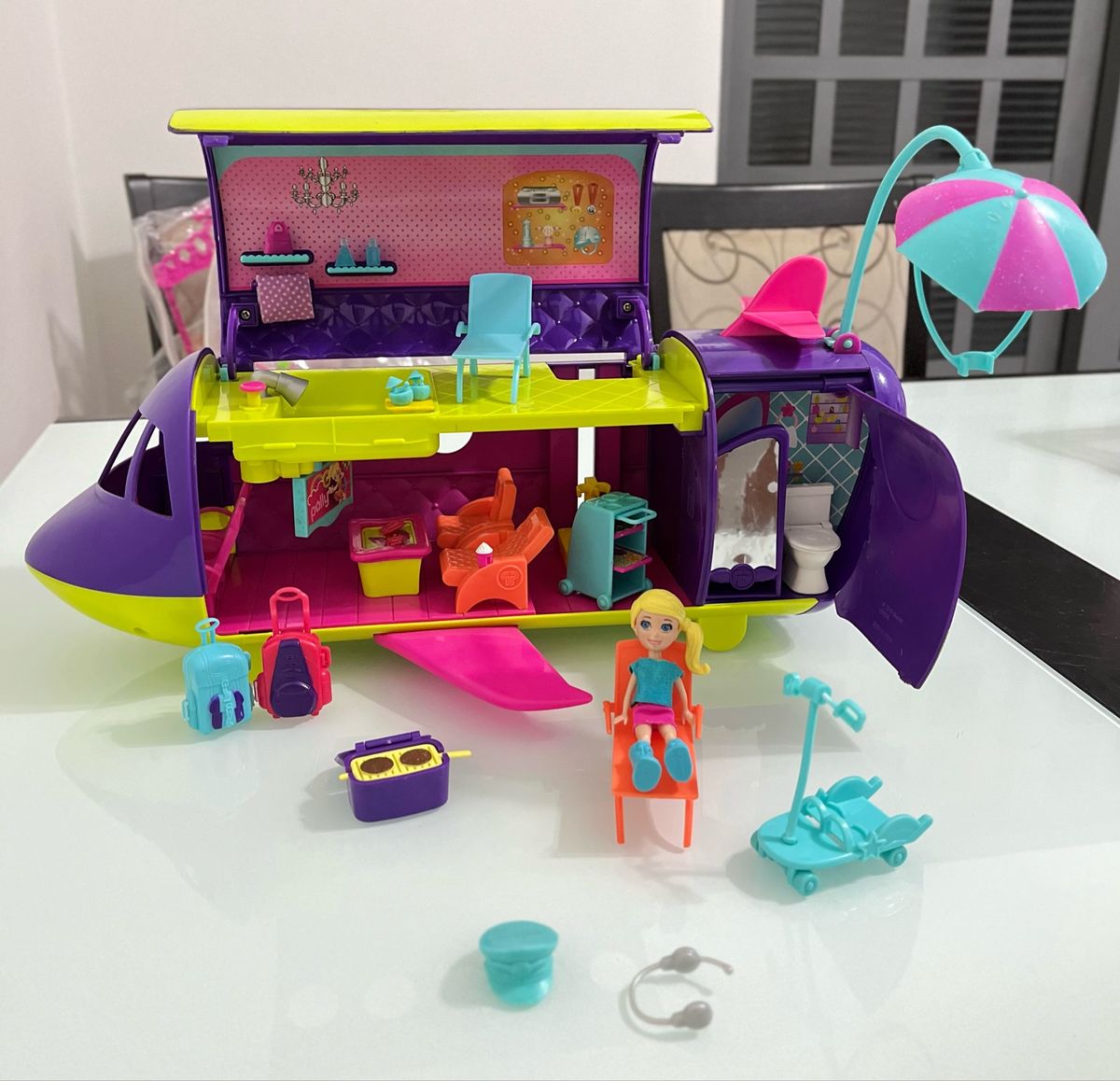 Playset Avião da Polly Pocket | Original Mattel | Brinquedo Mattel Usado 79219302 | enjoei