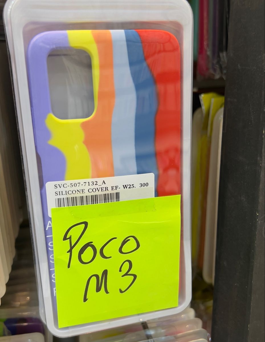 Poco M3 Capa Capinha Case de Silicone Arco Íris Candy Aveludada Cores ...