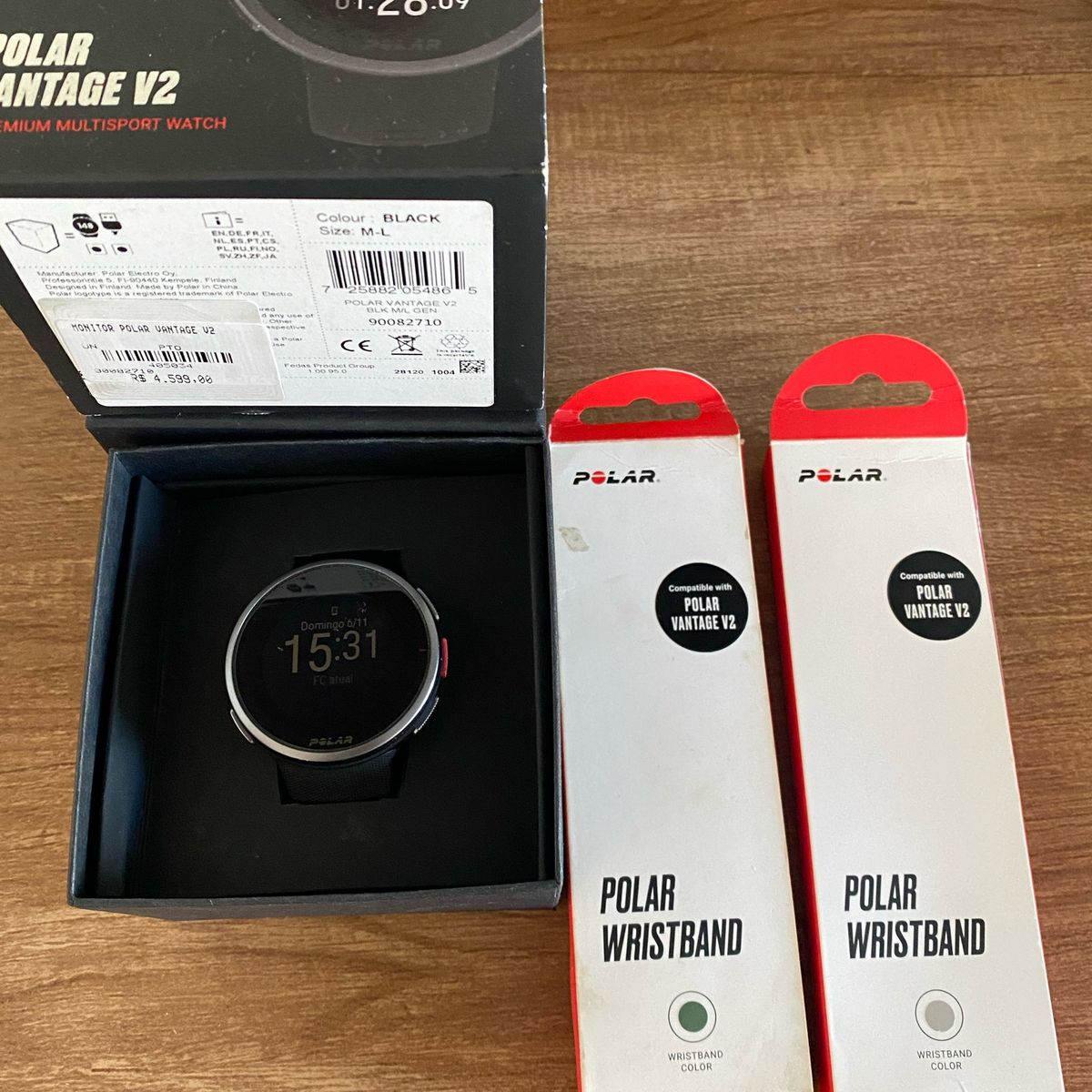 Polar Vantage V2 + Duas Pulseiras Originais | Relógio Masculino Polar ...