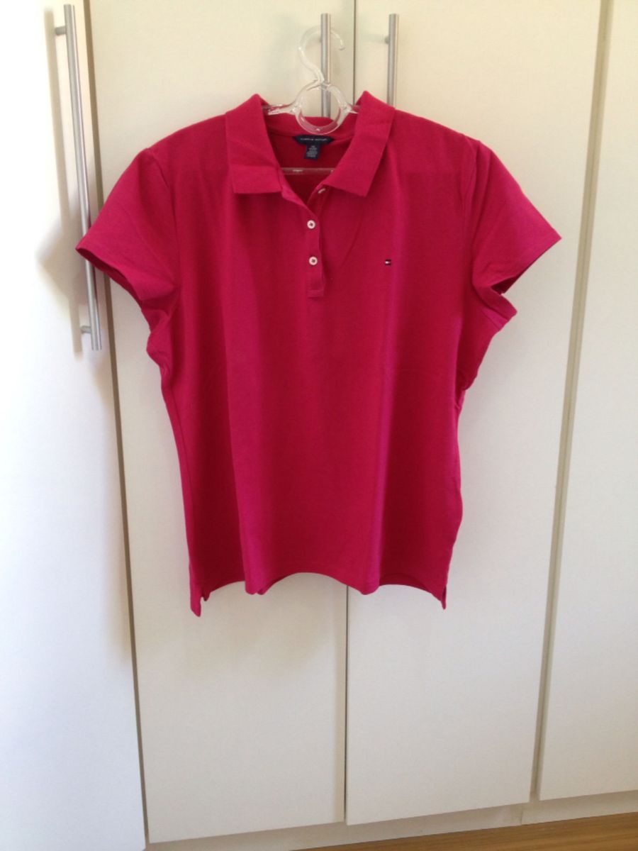 Polo Rosa Tommy | Blusa Feminina Tommy Hilfiger Usado 1781757 | enjoei