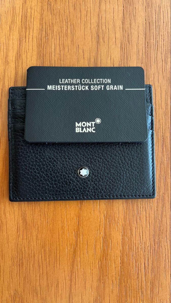 Porta Cartão Original Mont Blanc Carteira Mst Soft Grain Porta Cartõe ...