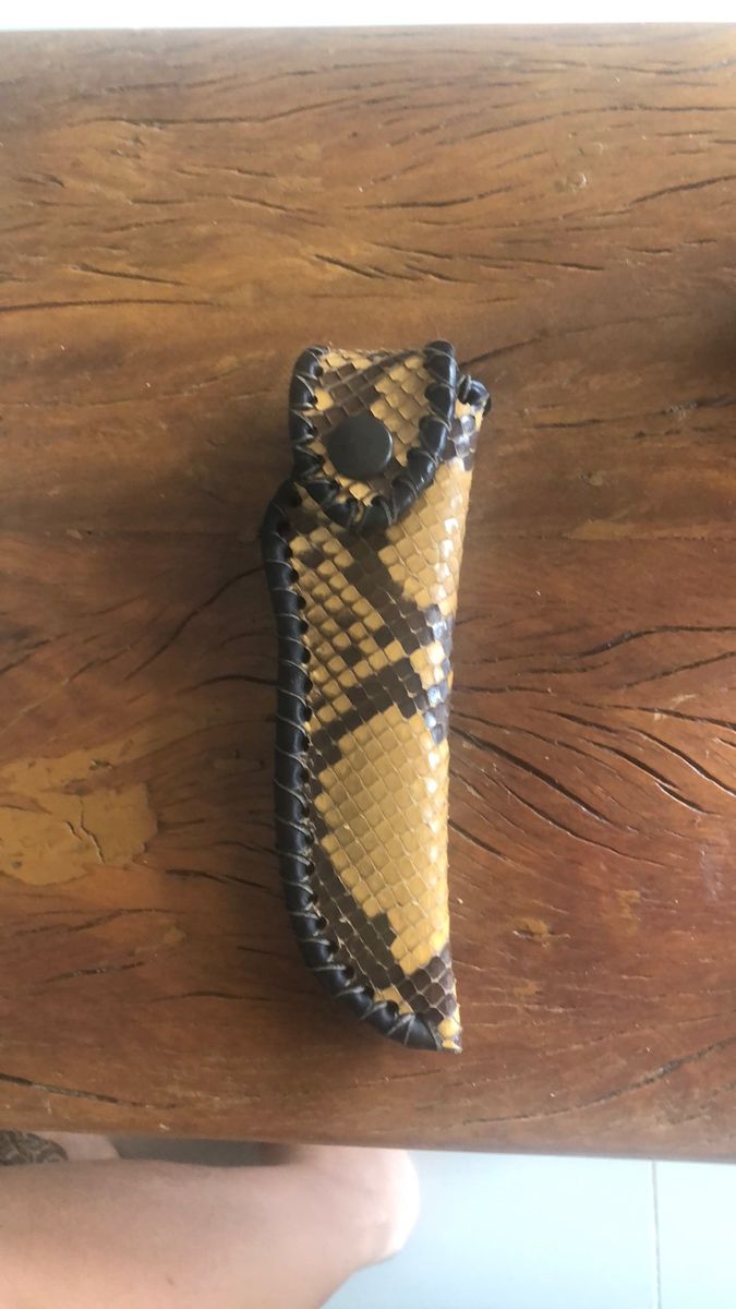 Porta Faca Coldre Couro de Serpente Cobra Bainha | Cinto Feminino ...