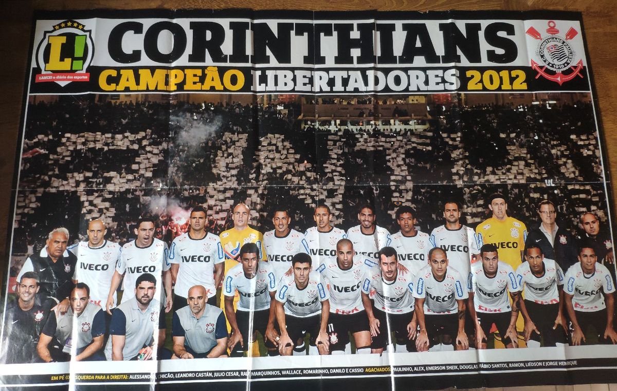 Poster Corinthians Campeão Libertadores | Item p/ Esporte e Outdoor ...