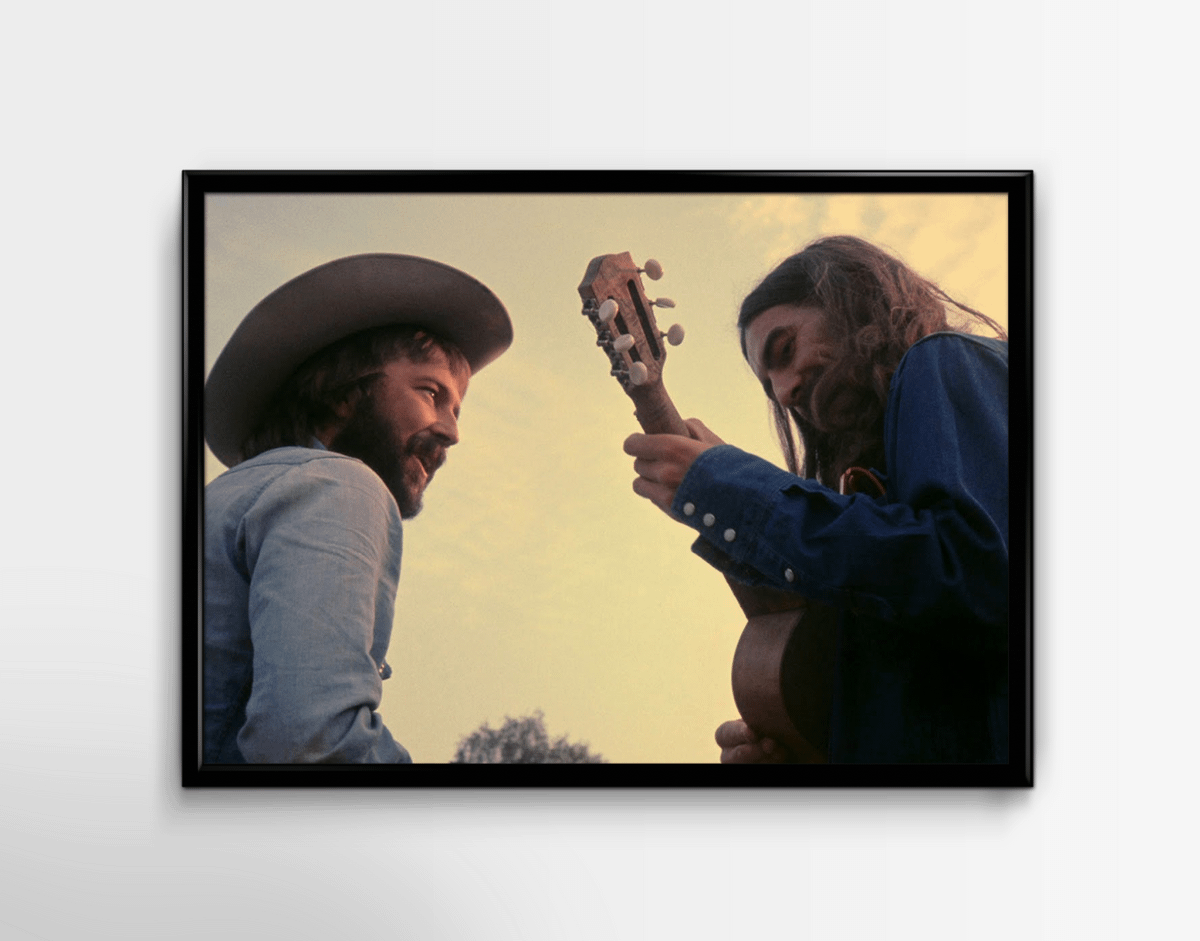 Pôster Fotográfico | Vintage | Eric Clapton e George Harrison | Item de ...