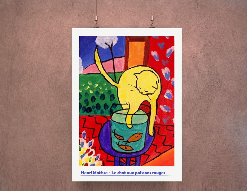 Pôster Reprodução Vintage Matisse "le Chat Aux Poissons Rouges (1914 ...