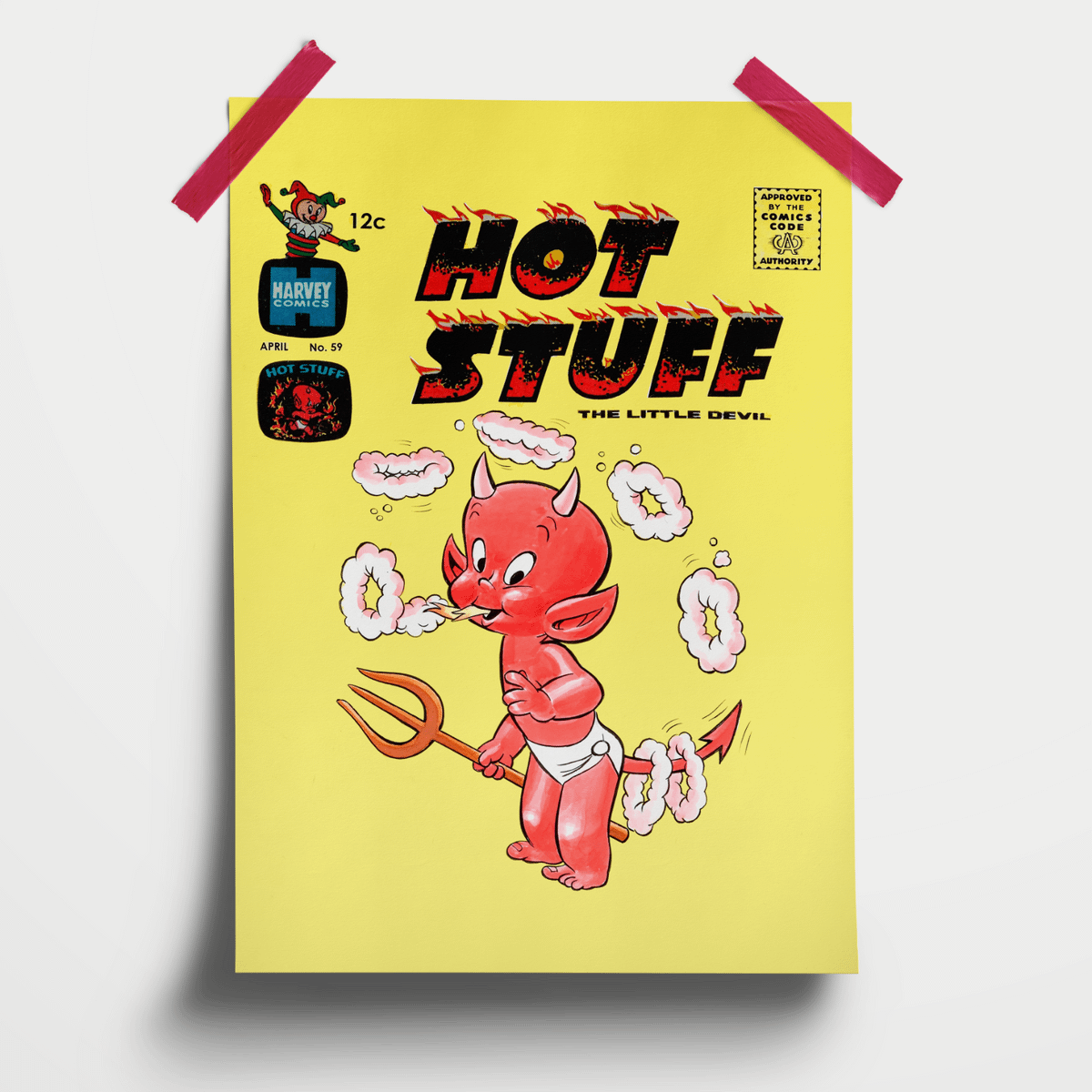 Pôster Vintage Comic | Hot Stuff | The Little Devil | Item de Decoração ...