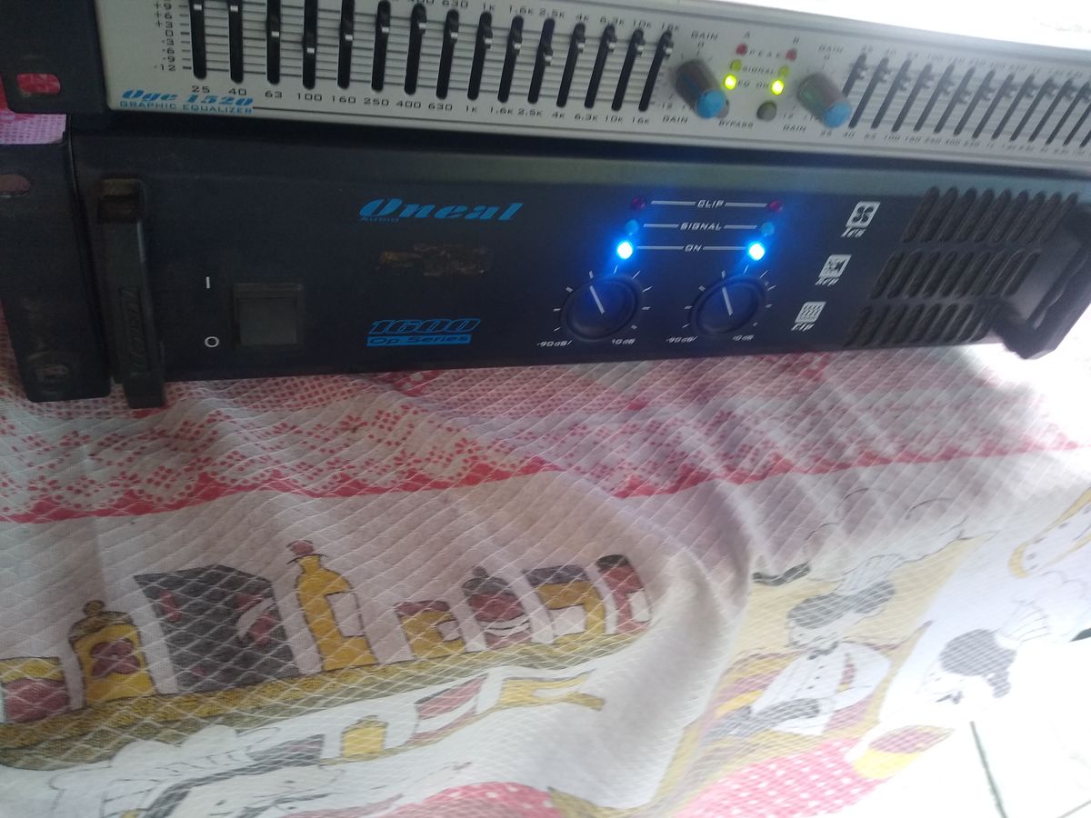 Potencia Oneal Md 1600 e Equalizador Oneal Md 1320 Tudo Funcionando ...