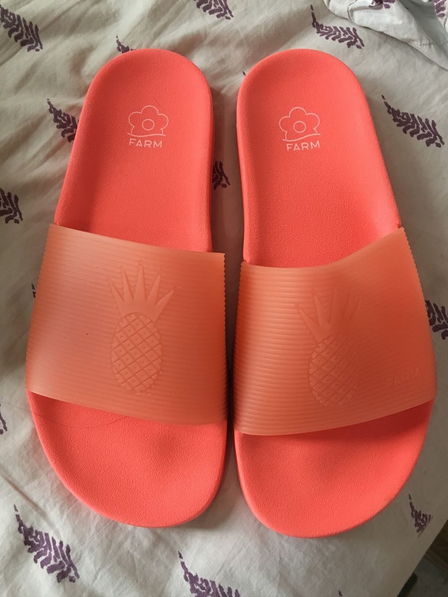 Praiana Farm Coral | Sandália Feminina Farm Nunca Usado 34477791 | enjoei