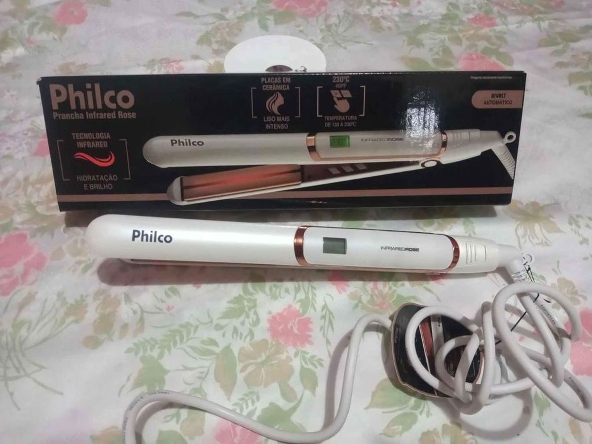 Prancha Philco Infrared Rose Placas em Cerâmica - Bivolt | Produto p/ Cabelos Feminino Philco ...