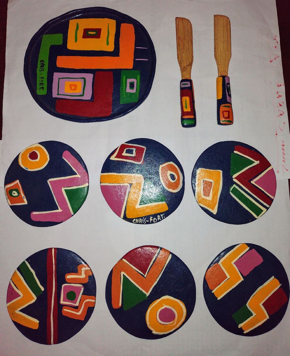 Pratinhos para Pastinhas com 6 Pratinhos e 2 Espátulas Artesanato do ...