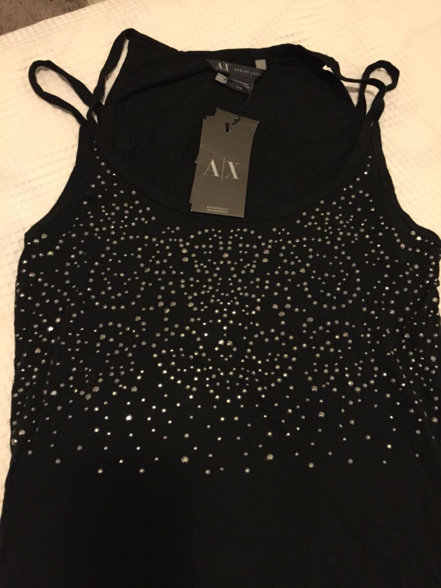 Preta Nada Basica | Blusa Feminina Armane Exchange Nunca Usado 2454763 ...