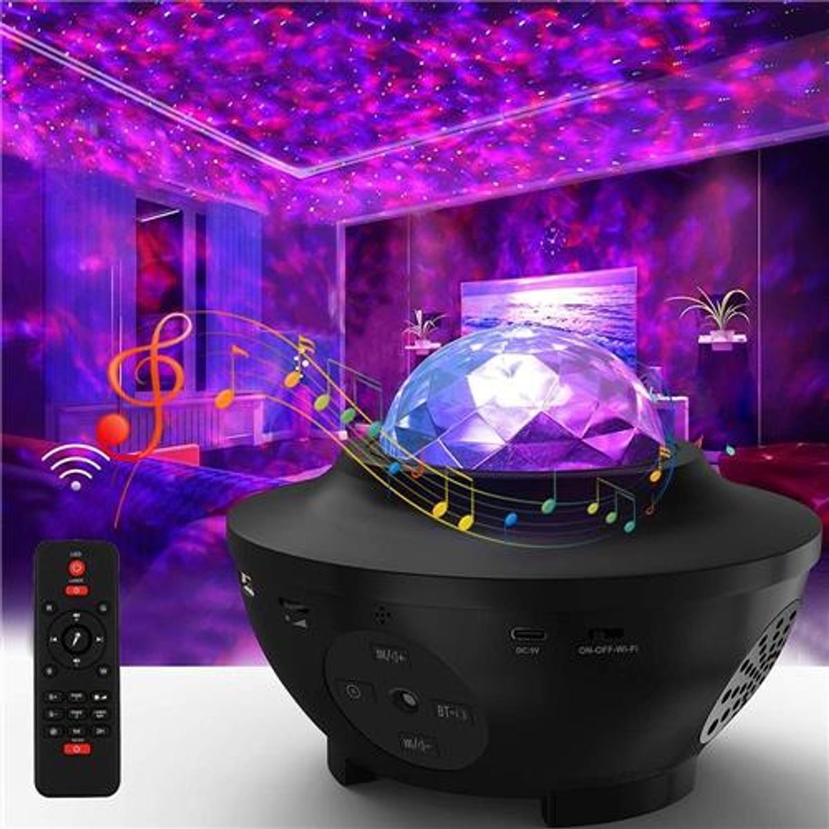 Projetor de Galáxia / Luz Noturna | Item Info & Eletro Starry Projector ...