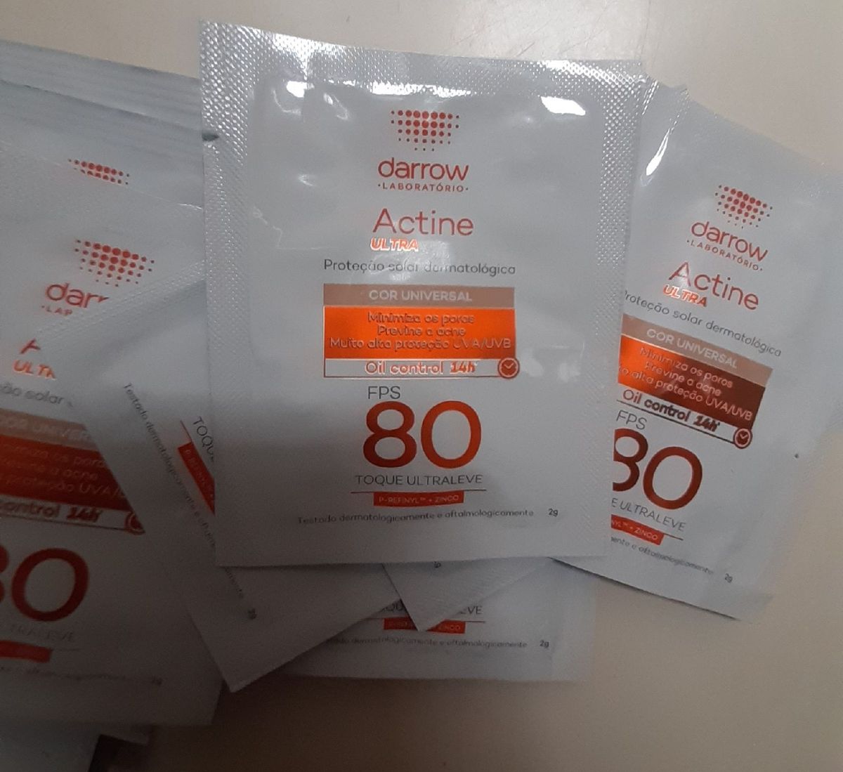 Protetor Solar Facial Actine Ultra Cor Universal Fps80- 20 Sache 2g ...