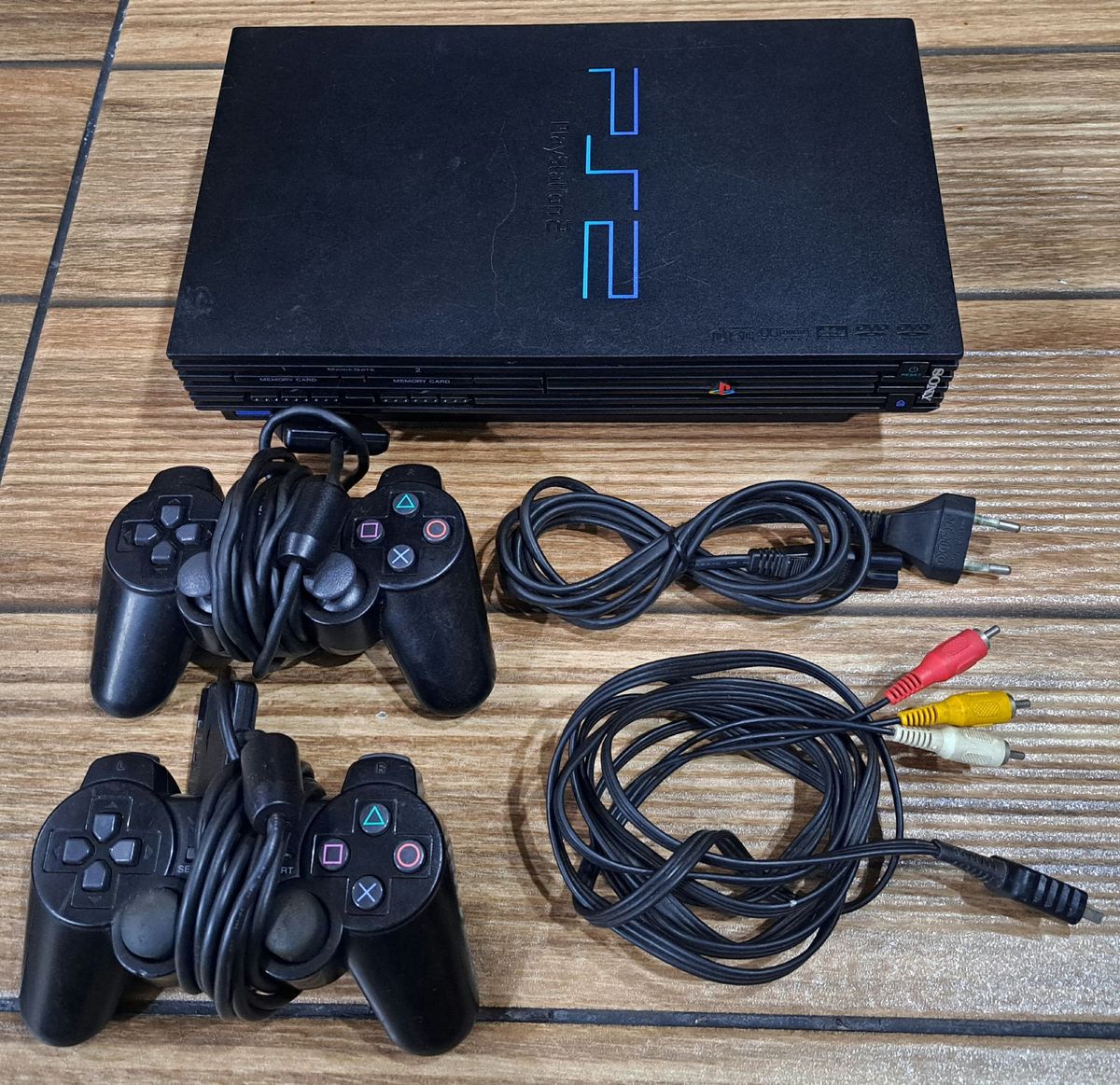 Ps2 Fat + Controles Originais + Cabos | Console de Videogame Sony Usado ...