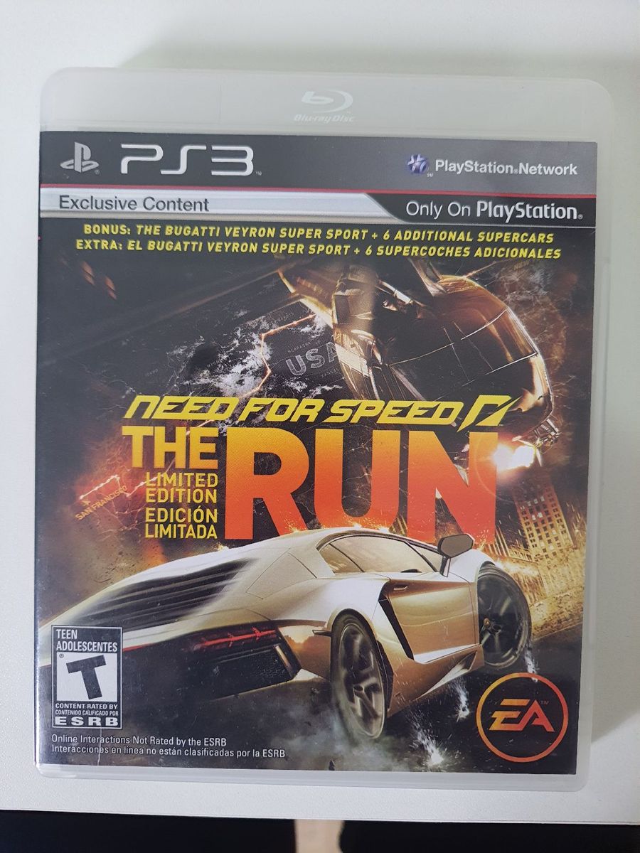 Ps3 - Need For Speed The Run Limited Edition | Produto Masculino Nunca ...