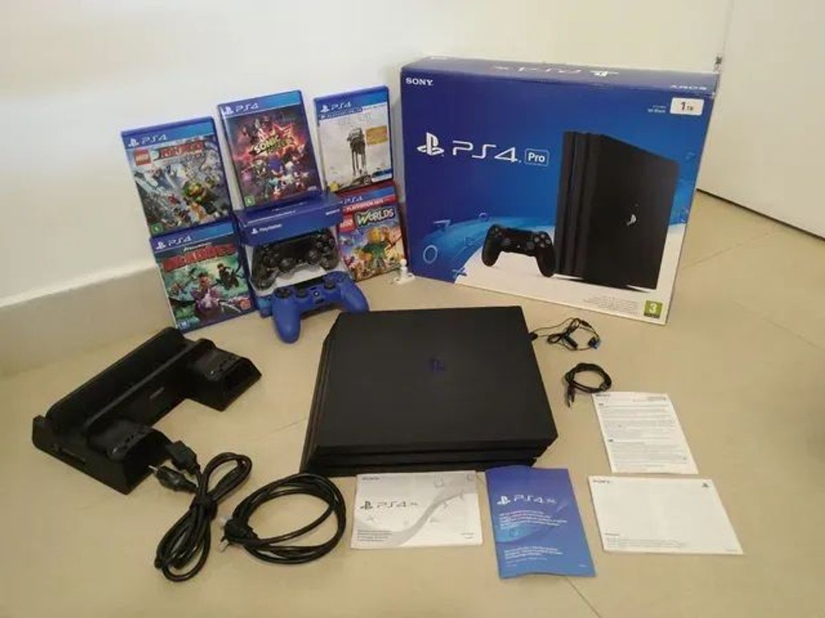 Ps4 Pro 1tb Completo | Console de Videogame Sony Usado 93148784 | enjoei