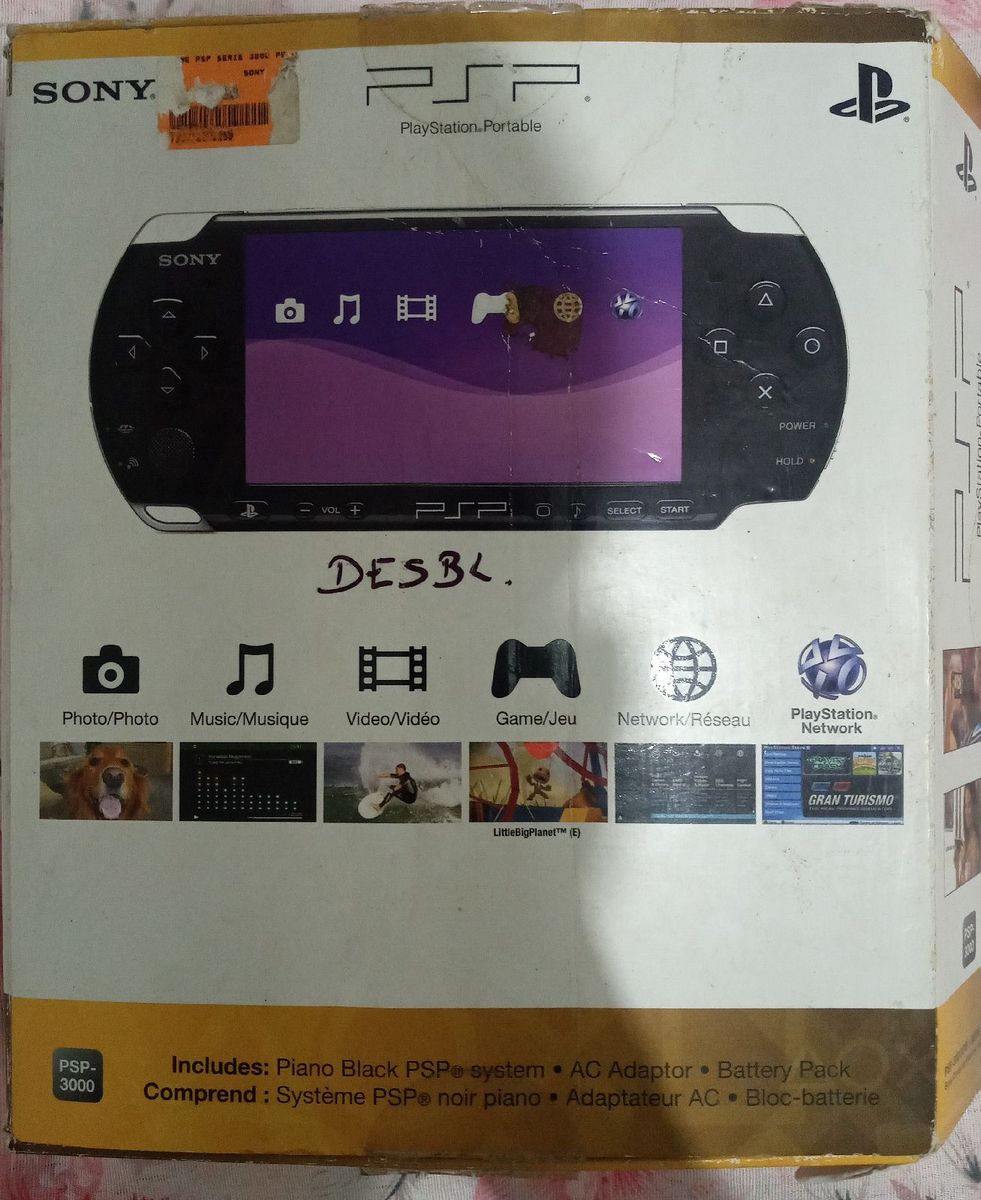 Psp Na Caixa Original Desbloqueado Ja Vem com +10 Jogos No Propio ...