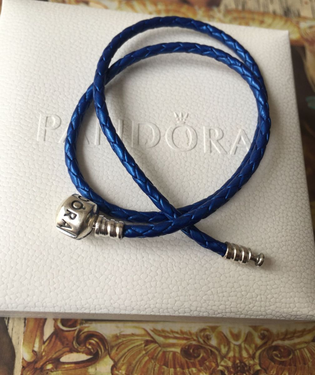 Pulseira de Couro 2 Voltas Pandora | Bijuteria Feminina Pandora Nunca ...