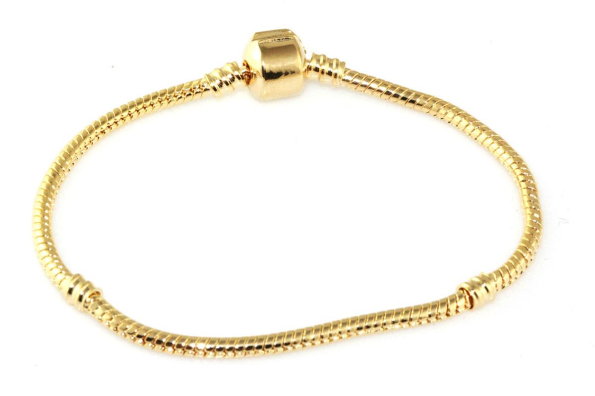 Pulseira Dourada - Estilo Pandora | Bijuteria Feminina Pandora Nunca ...