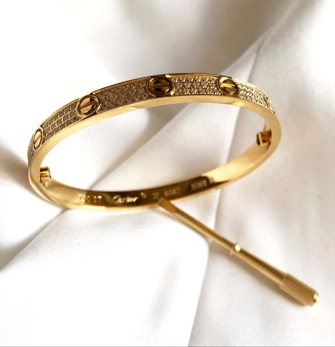 Pulseira Nova Cartier Love Linha Premium Italiana Imagens Reais em ...