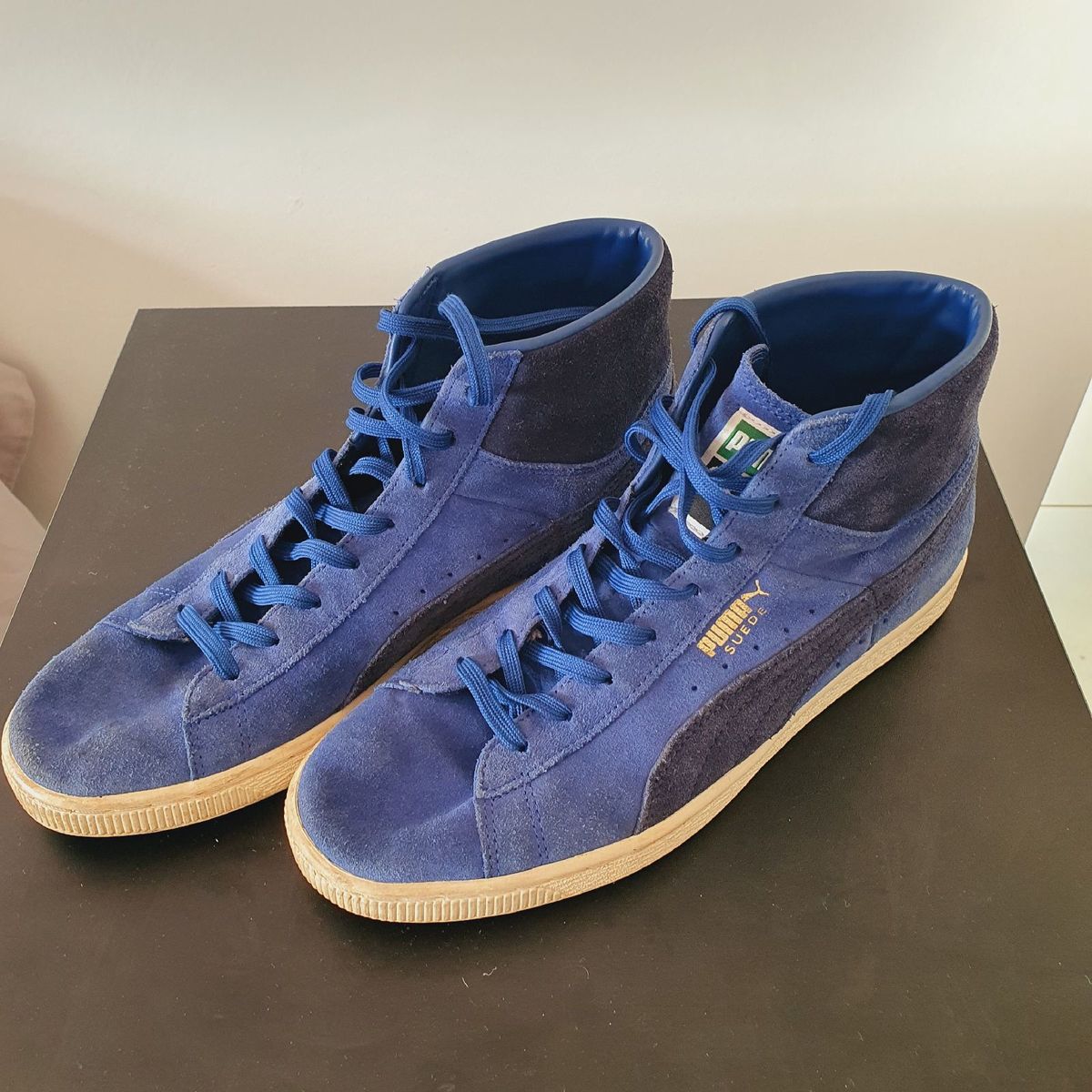 Puma Suede Cano Alto Hi Azul Royal | Tênis Masculino Puma Usado ...