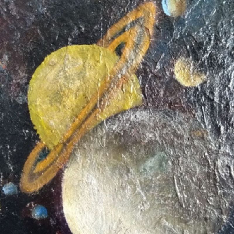 Pintura A Oleo Do Universo 🎨 Helix Nebulosa, En óleo Sobre Papel