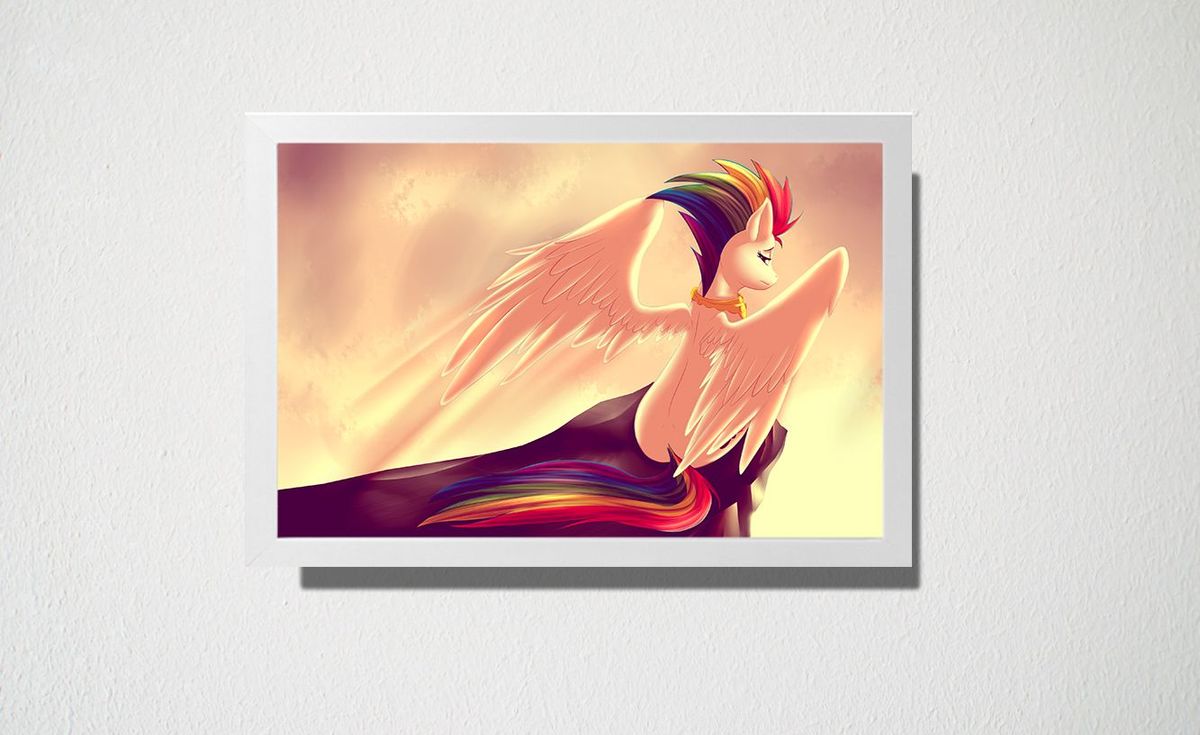 Quadro A3 Rainbow Dash | Item de Decoração Owl Store Nunca Usado ...