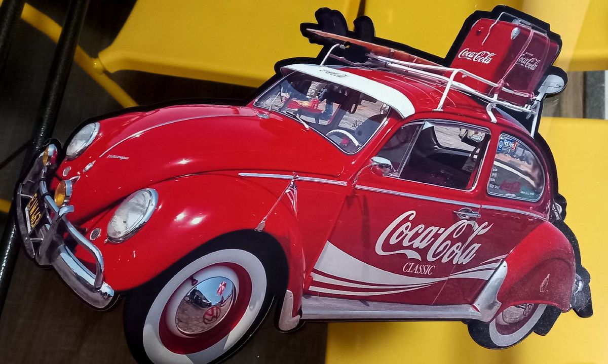 Quadro Fusca Coca-cola Mdf | Produto Vintage e Retro Nunca Usado 63447059 | enjoei