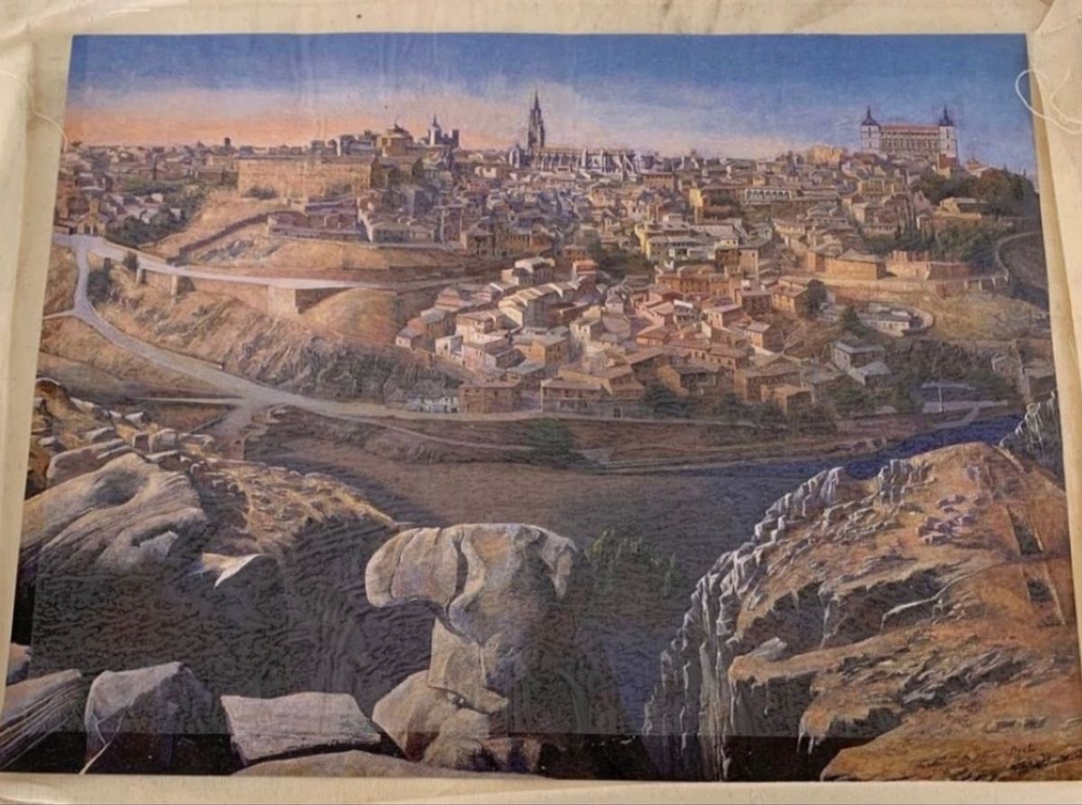 Quadro Gravura de Toledo (espanha) do Artista Isidoro Rodriguez ...