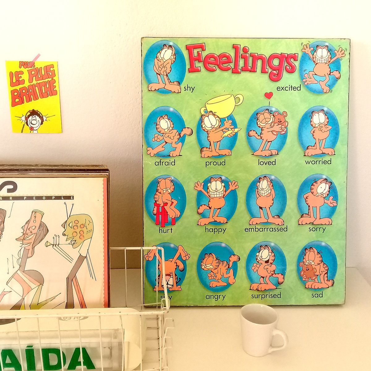 Quadro Poster do Garfield Feelings. | Produto Vintage e Retro Garfield ...