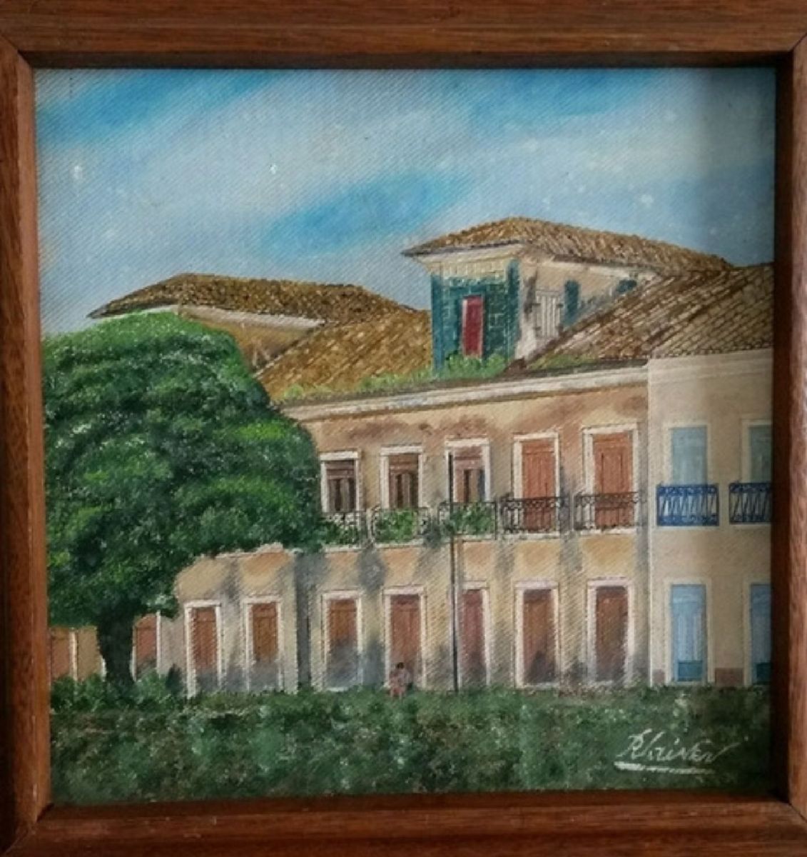 Quadro: Villa - Pintura Óleo | Produto Vintage e Retro Atelier Livre ...