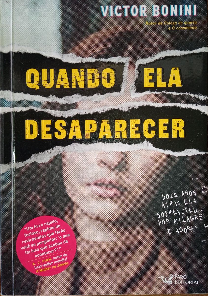 Quando Ela Desaparecer, de Victor Bonini. Editora Faro Editorial Eireli ...