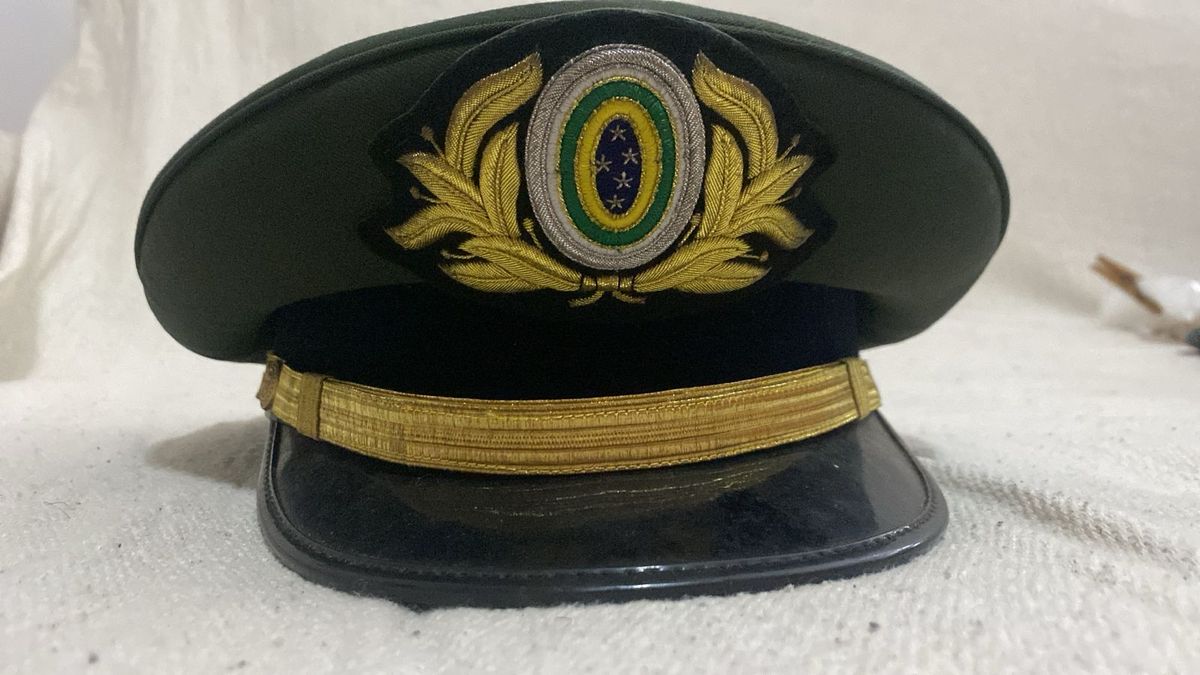 Quepe Militar Exército Brasileiro Oficial | Chapéu Masculino Exército ...