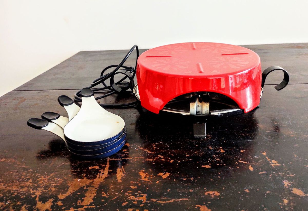 Raclette Vintage 1970 Retro Swiss Grill Forno Stockli 110v Vermelho ...