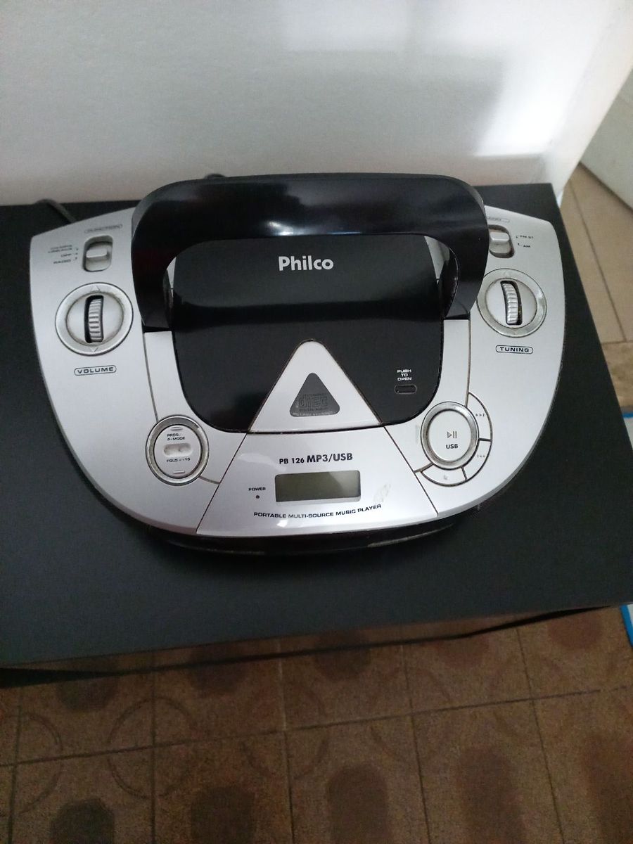 Rádio Cd Player Philco em Ótimo Estado Prata e Preto | Item de Música ...