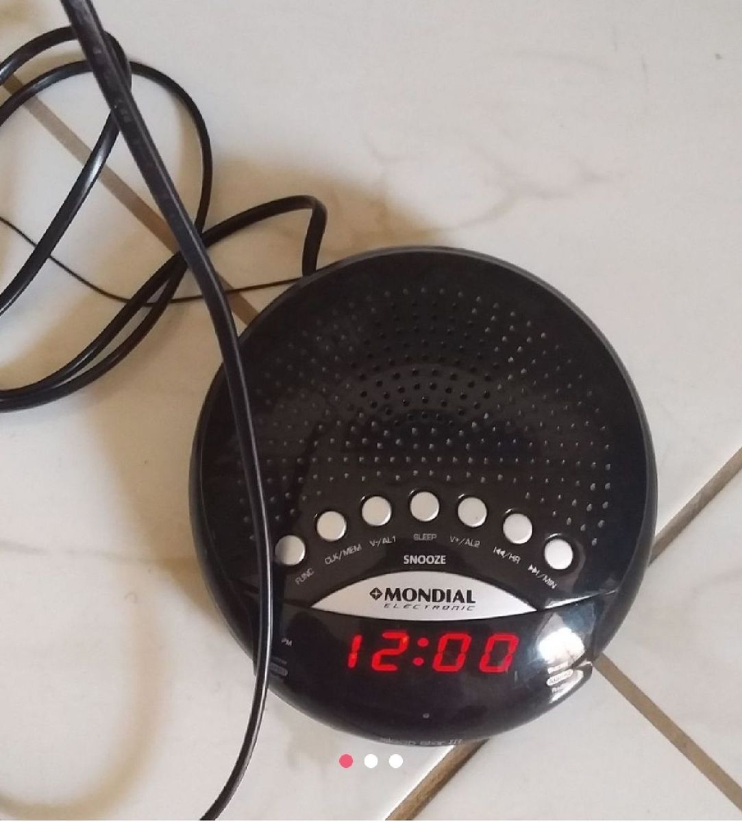 Rádio Relógio Mondial | Item de Música Mondial Usado 81974555 | enjoei